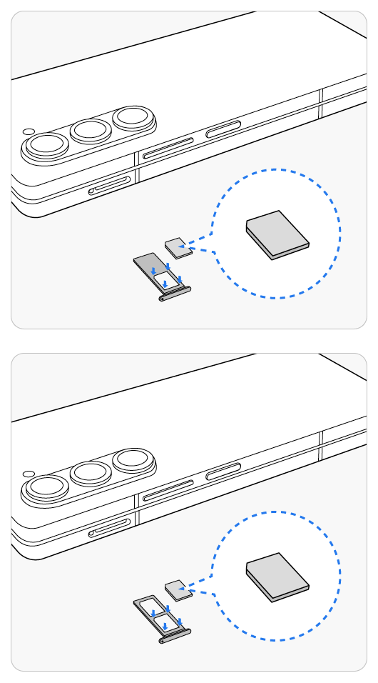 如何将 SIM 卡插入 Galaxy Z Flip5 / Fold5 和 Galaxy Z Flip6 / Fold6 | 三星电子 CN