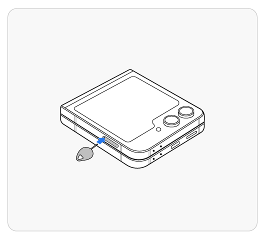 如何将 SIM 卡插入 Galaxy Z Flip5 / Fold5 和 Galaxy Z Flip6 / Fold6 | 三星电子 CN