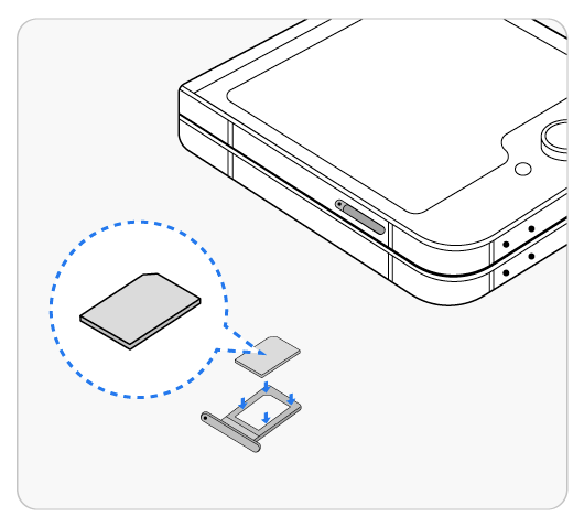 如何将 SIM 卡插入 Galaxy Z Flip5 / Fold5 和 Galaxy Z Flip6 / Fold6 | 三星电子 CN